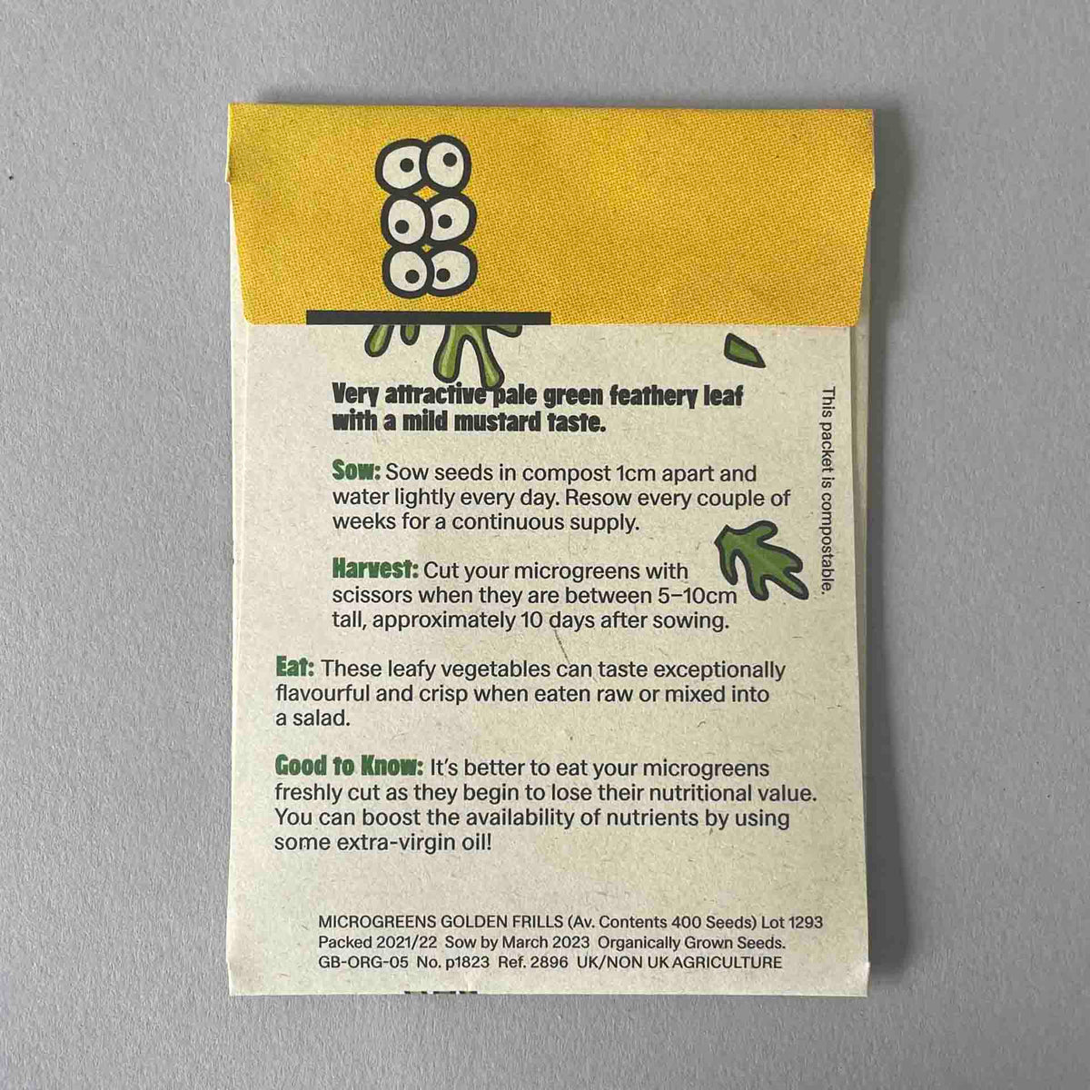 Organic Seeds: Microgreens Golden Frills – Good Earth